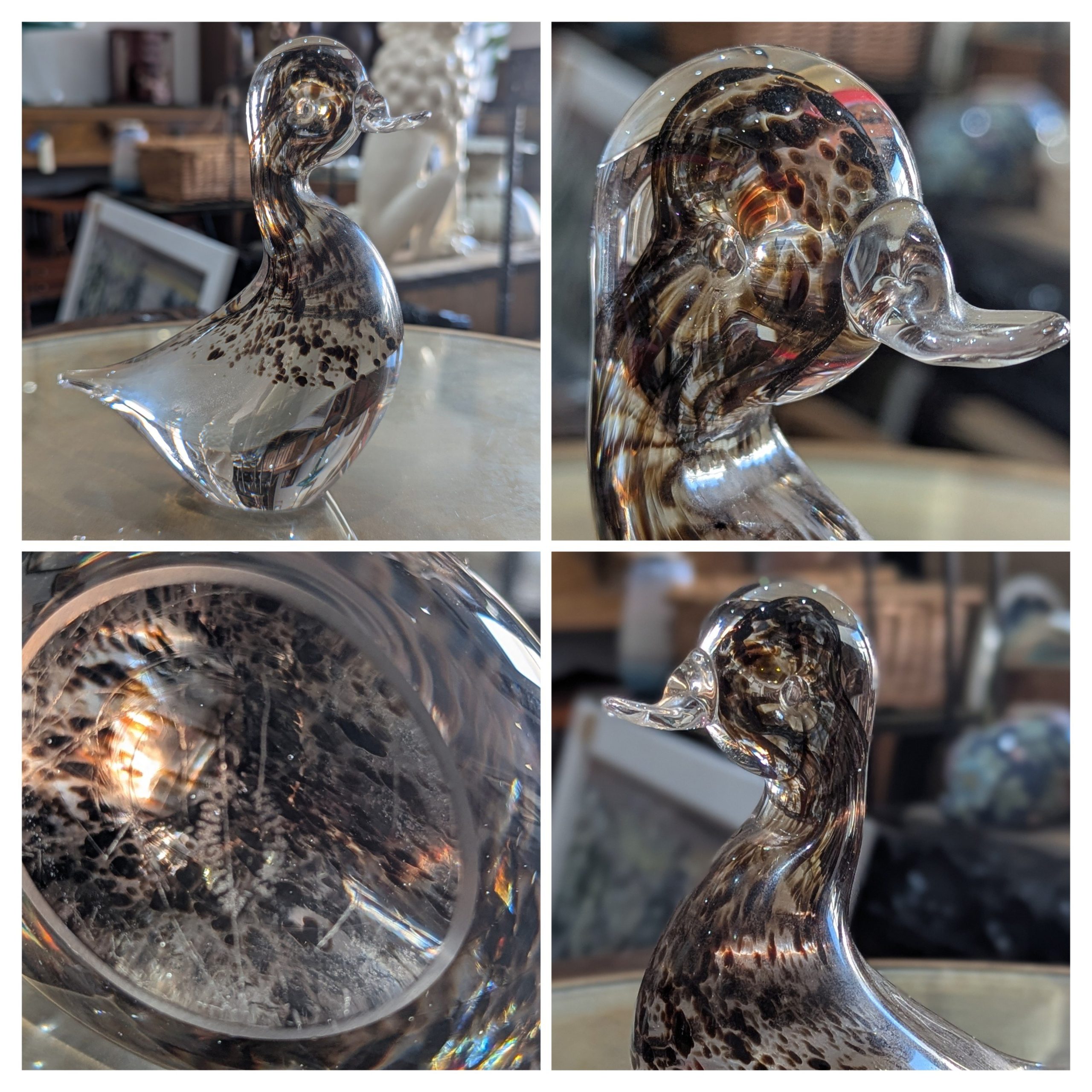 Glass Duck by Wedgwood - Holytown Antiques