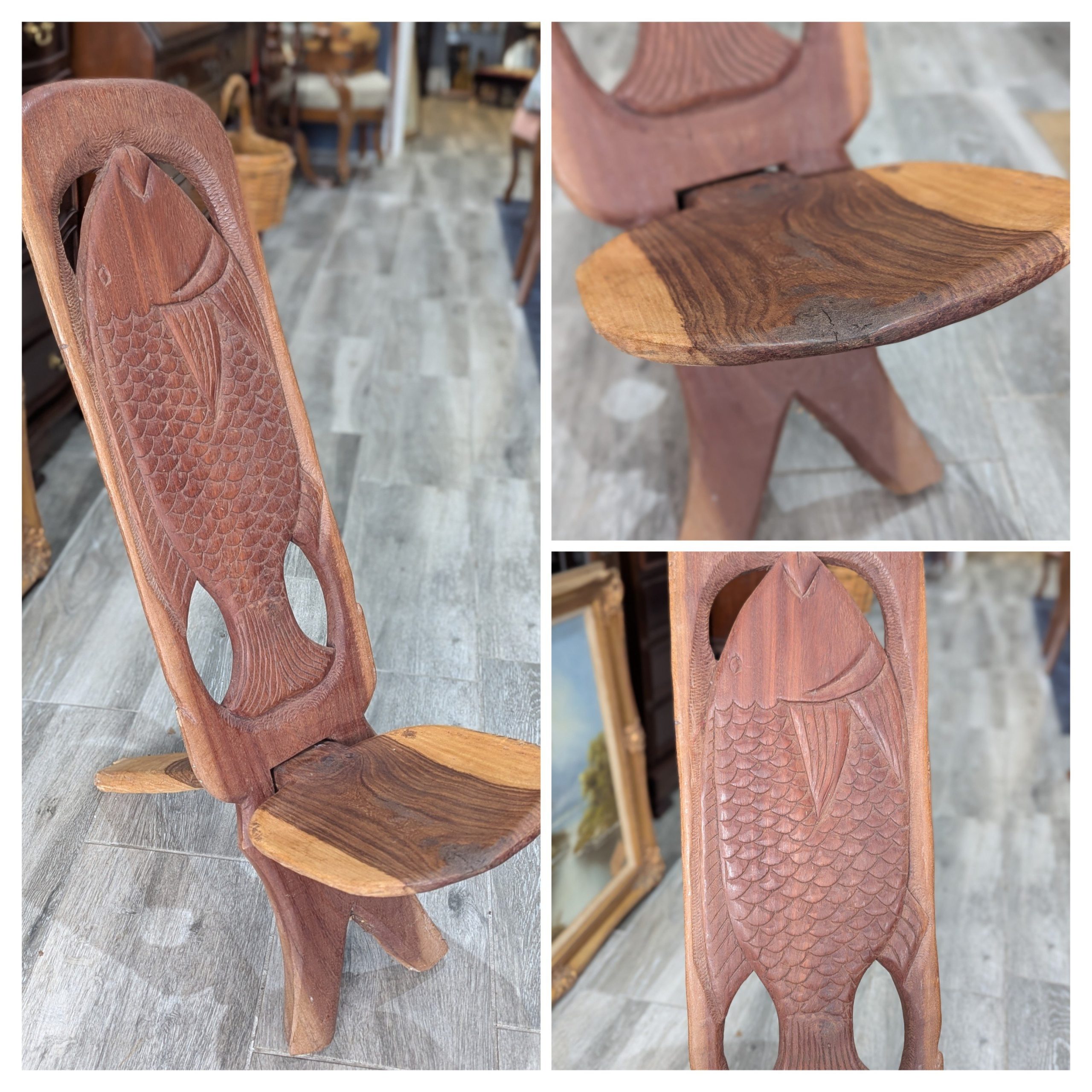 Folding Fish Chair - Holytown Antiques